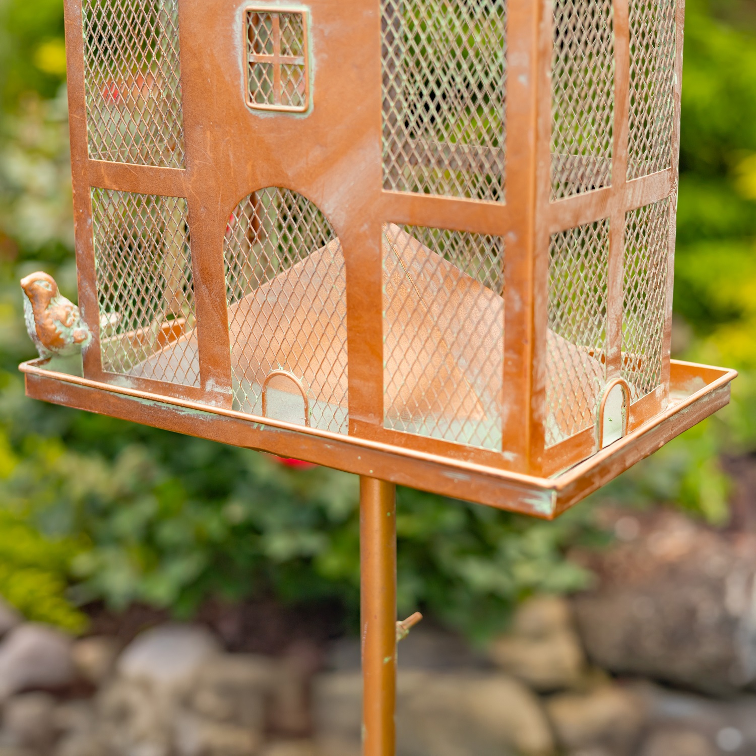 85″ Tall Colonial Home Iron Birdfeeder Stake “Ivyland” - Halloween ...